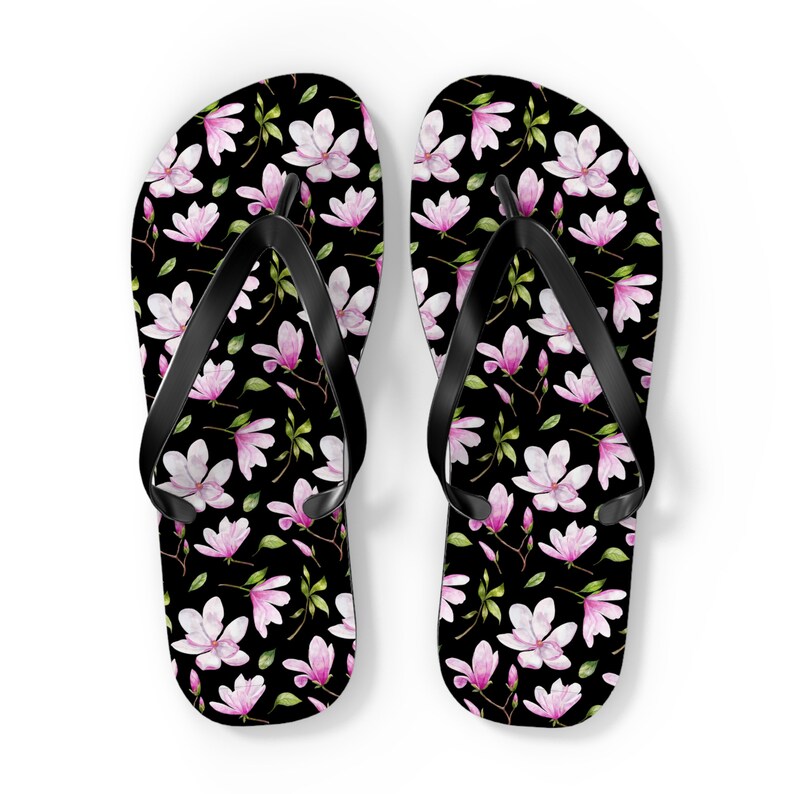 Magnolia Flip Flops, Summertime Flip Flops, Beach Wedding Flip Flops ...