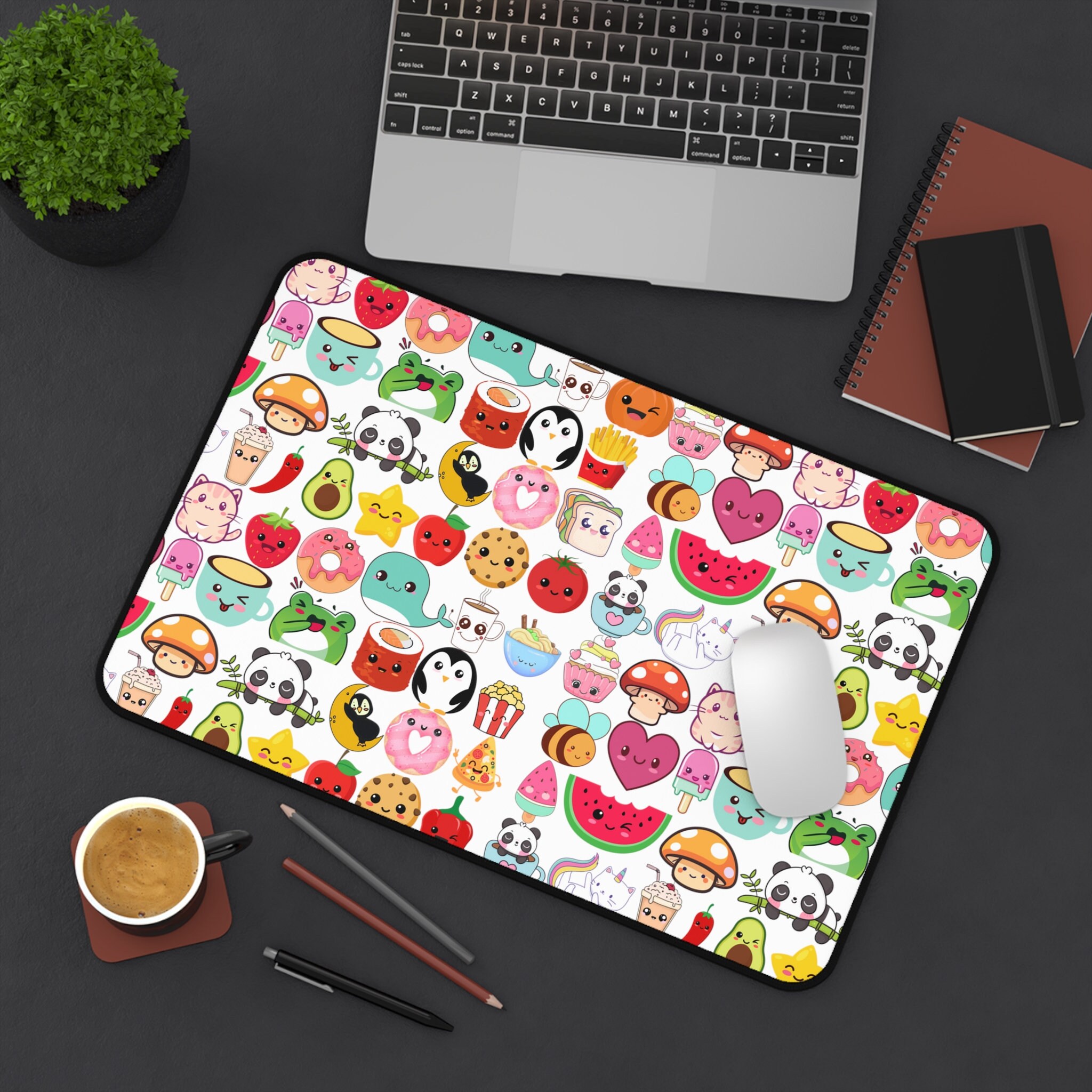 Cute Kawaii Desk Mat, Kawaii, Desk Mat, Desk Pad, Extended Keyboard Mat ...
