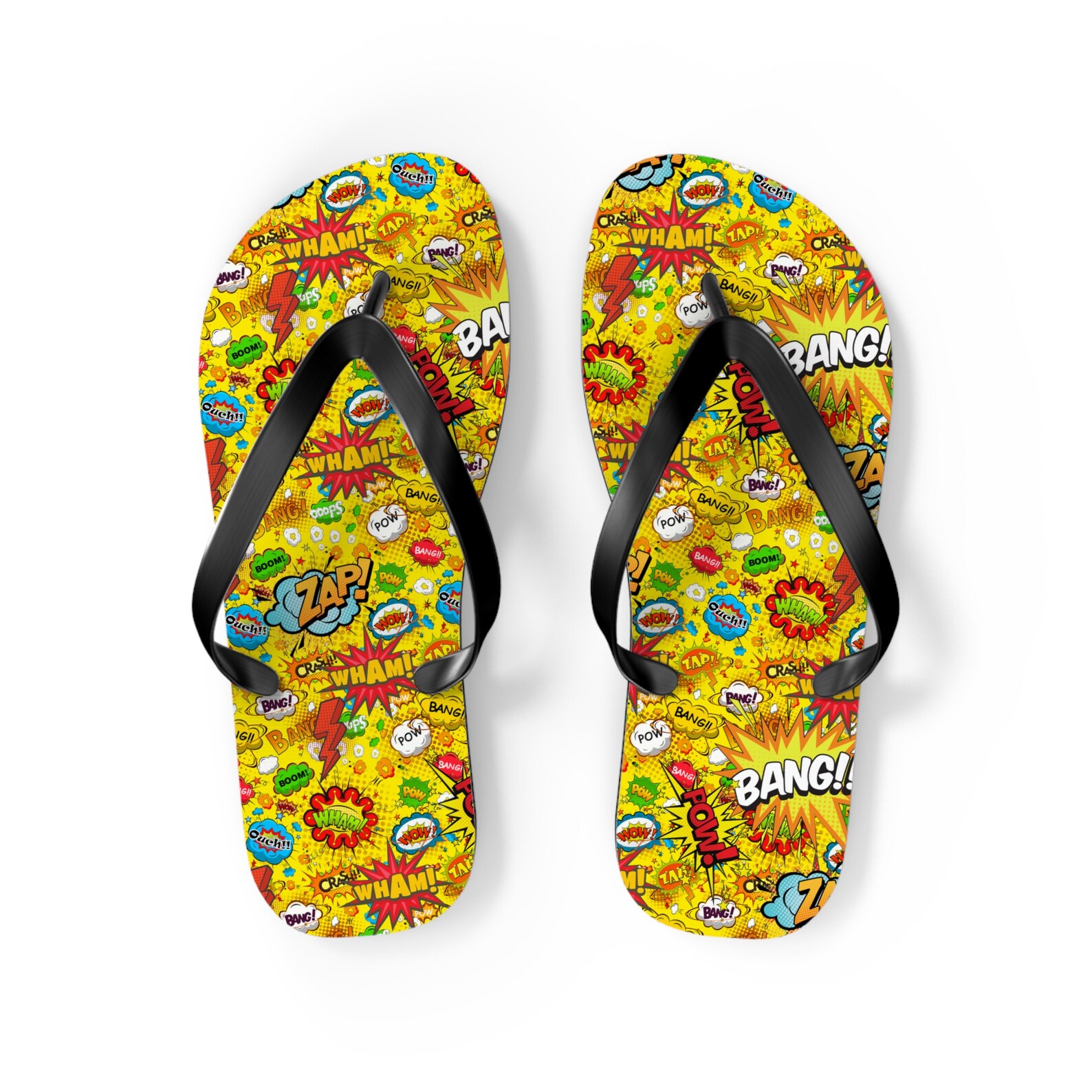 Comics Flip Flops, Summertime Flip Flops, Comic Art, Gifts for Son ...