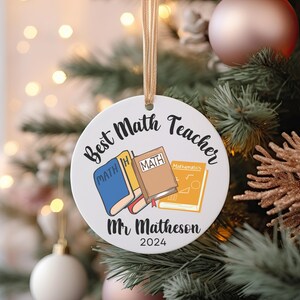 Personalized Mathteacher Ornament, Custom Gift for Teacher, Christmas ...