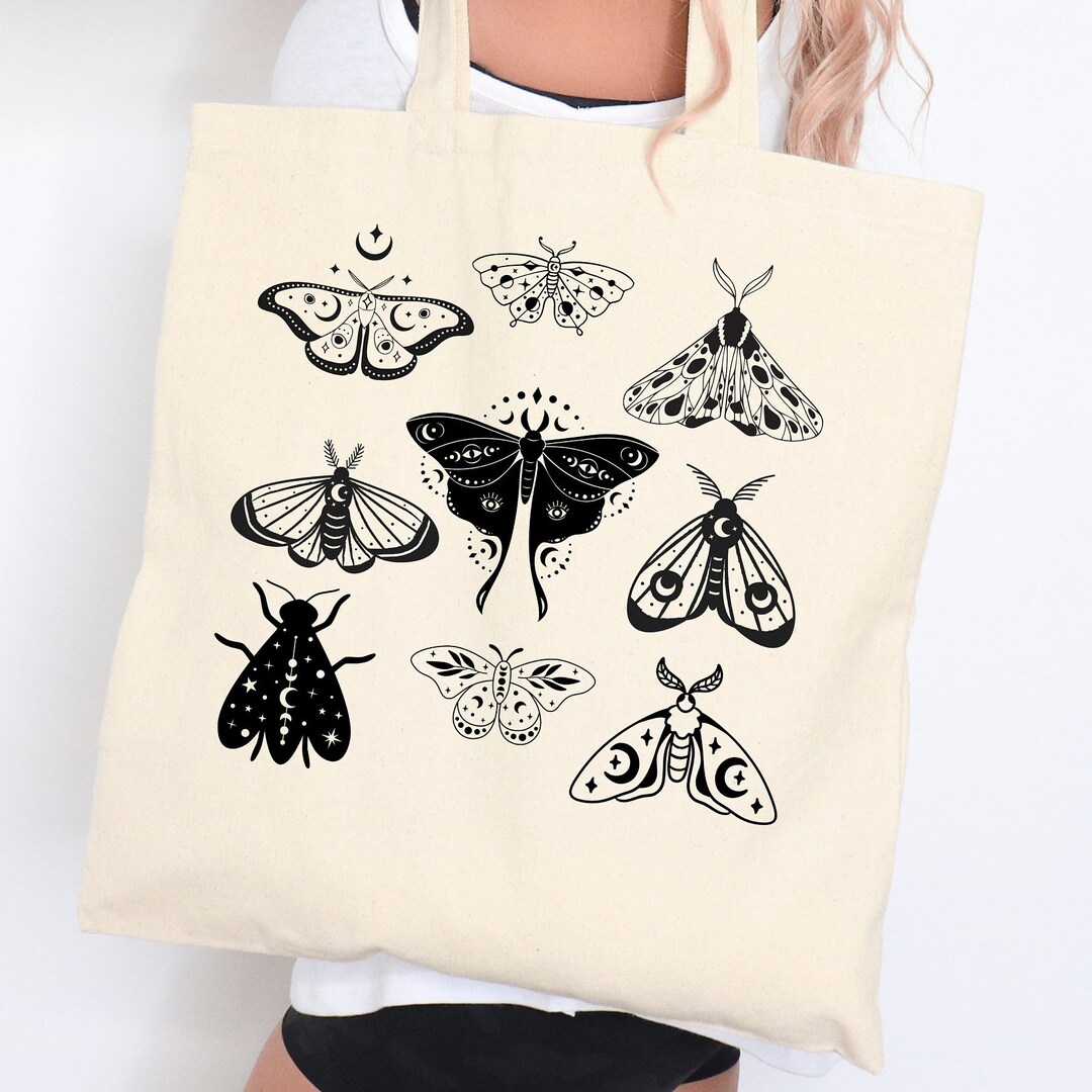 Moth Tote Bag, Hawk Moth, Atlas Moth, Cotton Tote Bag, Luna Moth ...