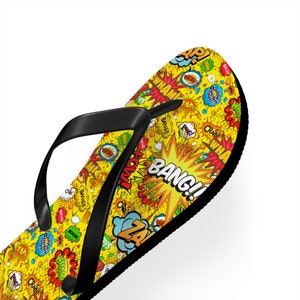Comics Flip Flops, Summertime Flip Flops, Comic Art, Gifts for Son ...
