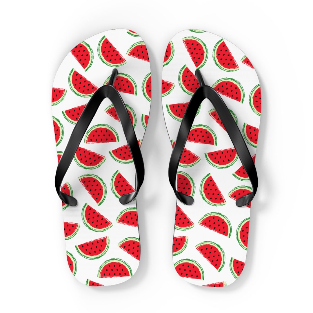 Watermelon Flip Flops, Summertime Flip Flops, Beach Wedding Flip Flops ...