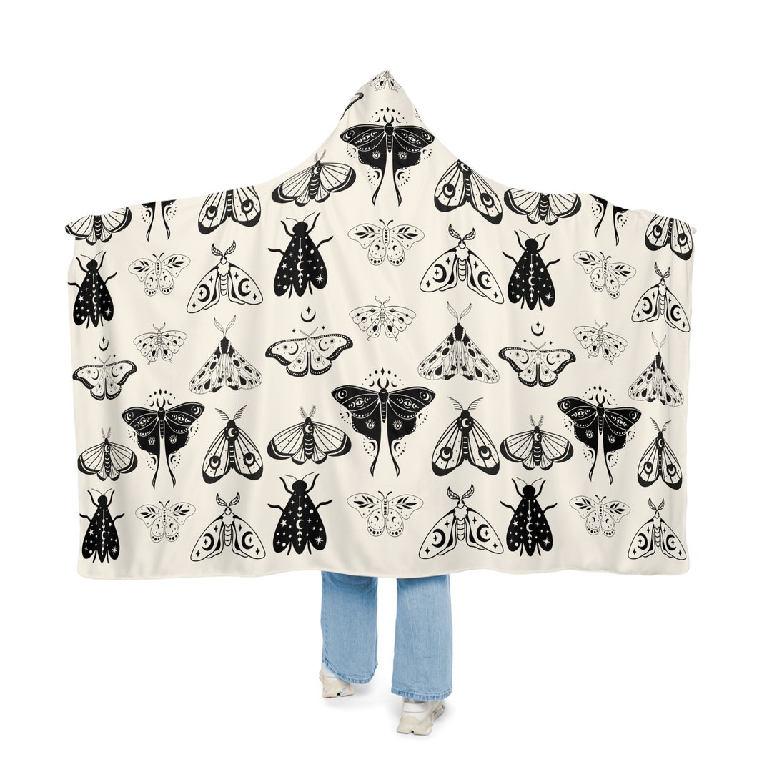 Moth Blanket Hoodie, Oversized Hooded Blanket, Hoodie Blanket, Sherpa ...