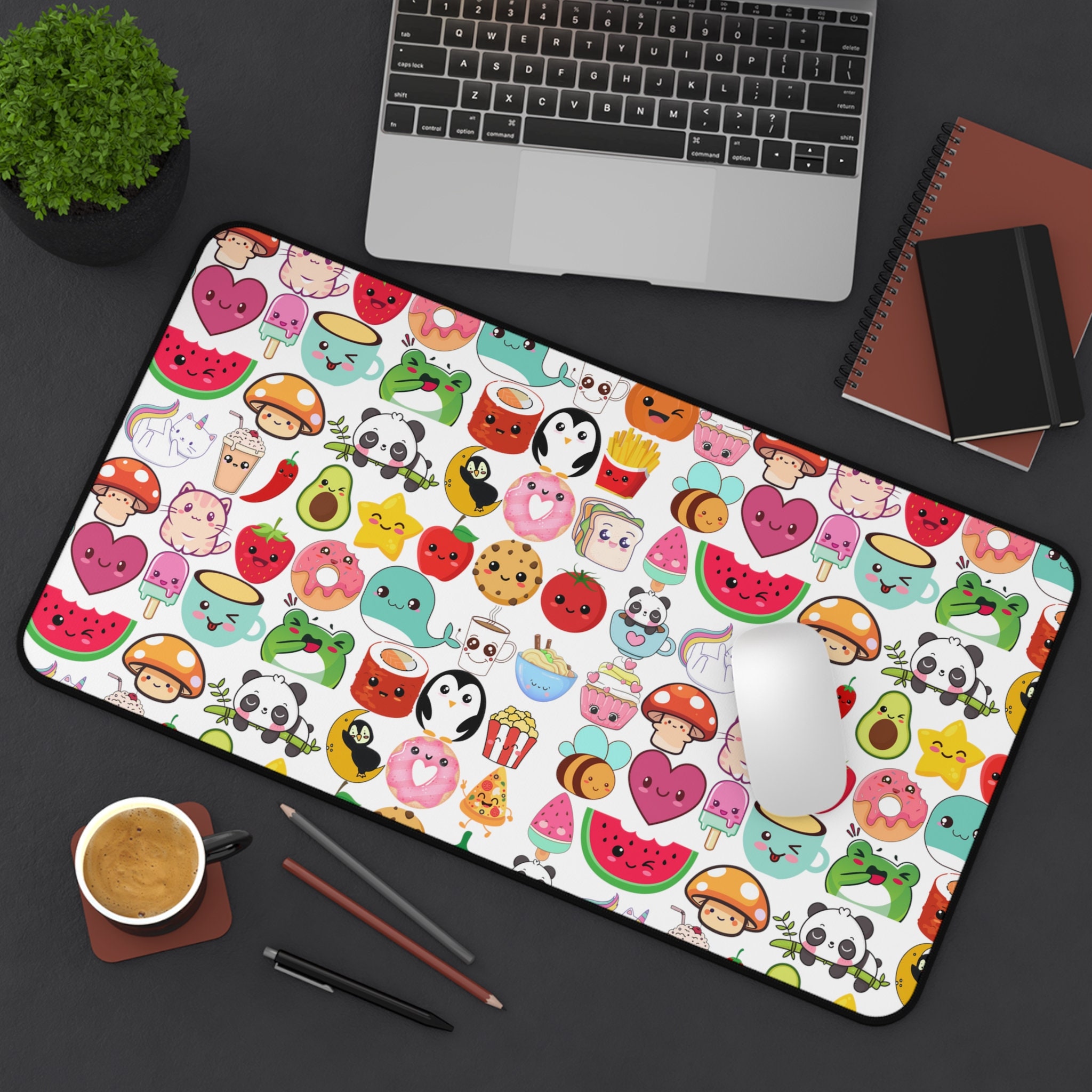 Cute Kawaii Desk Mat, Kawaii, Desk Mat, Desk Pad, Extended Keyboard Mat ...