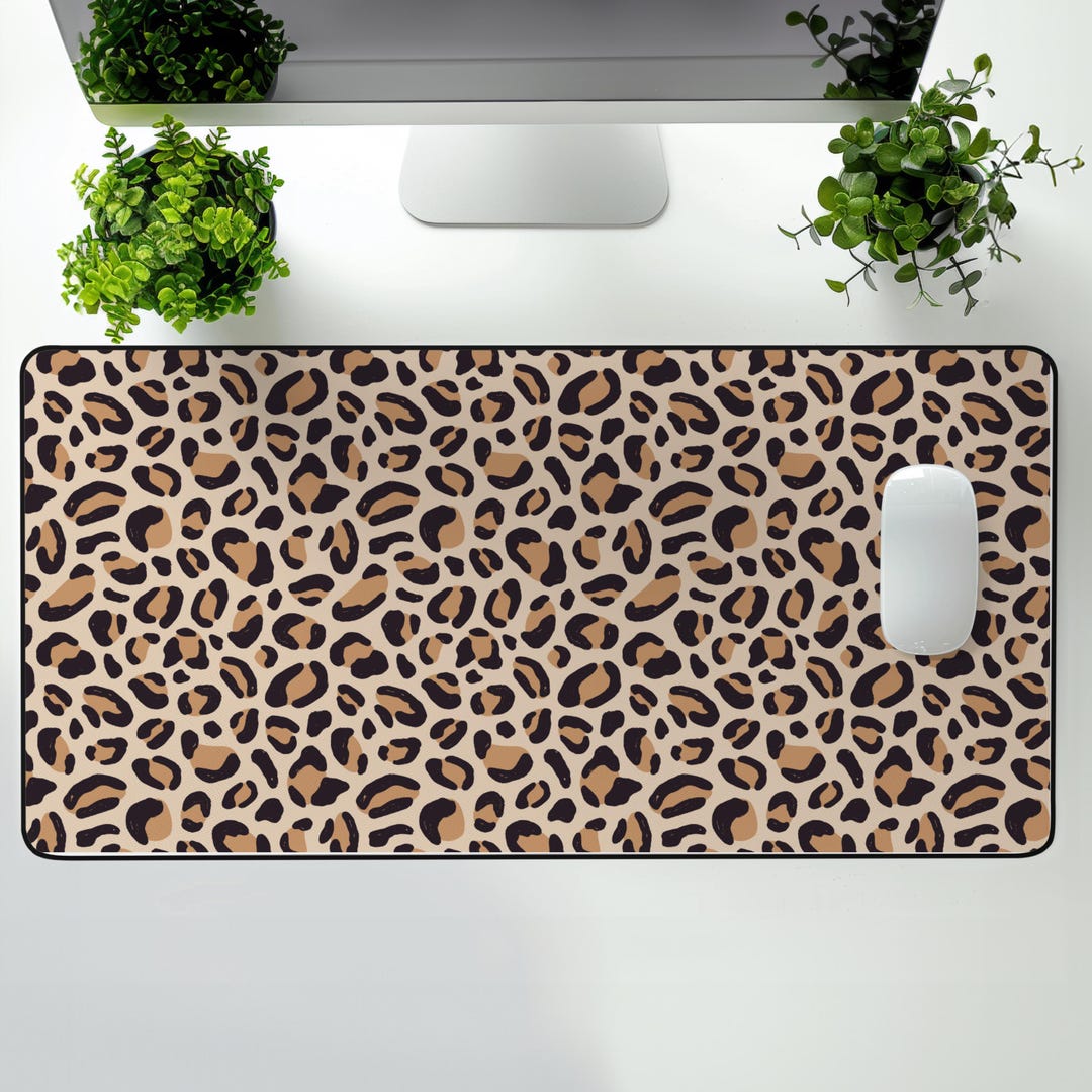Leopard Print Design Desk Mat, Animal Print, Desk Mat, Desk Mat, Desk ...