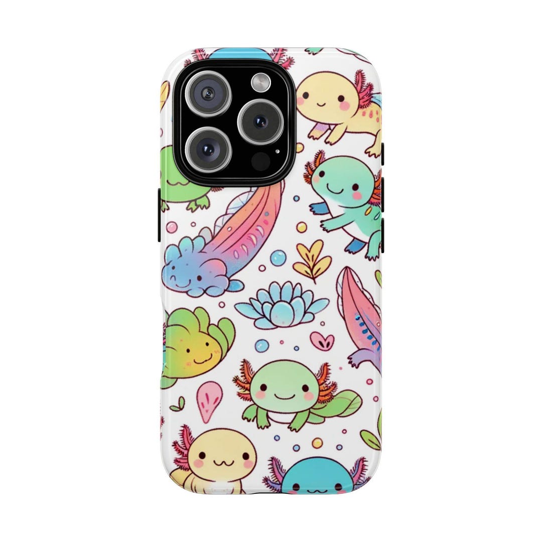 Axolotl Tough Cases, Cute Animal Phone Covers, Mexican Salamander Phone ...