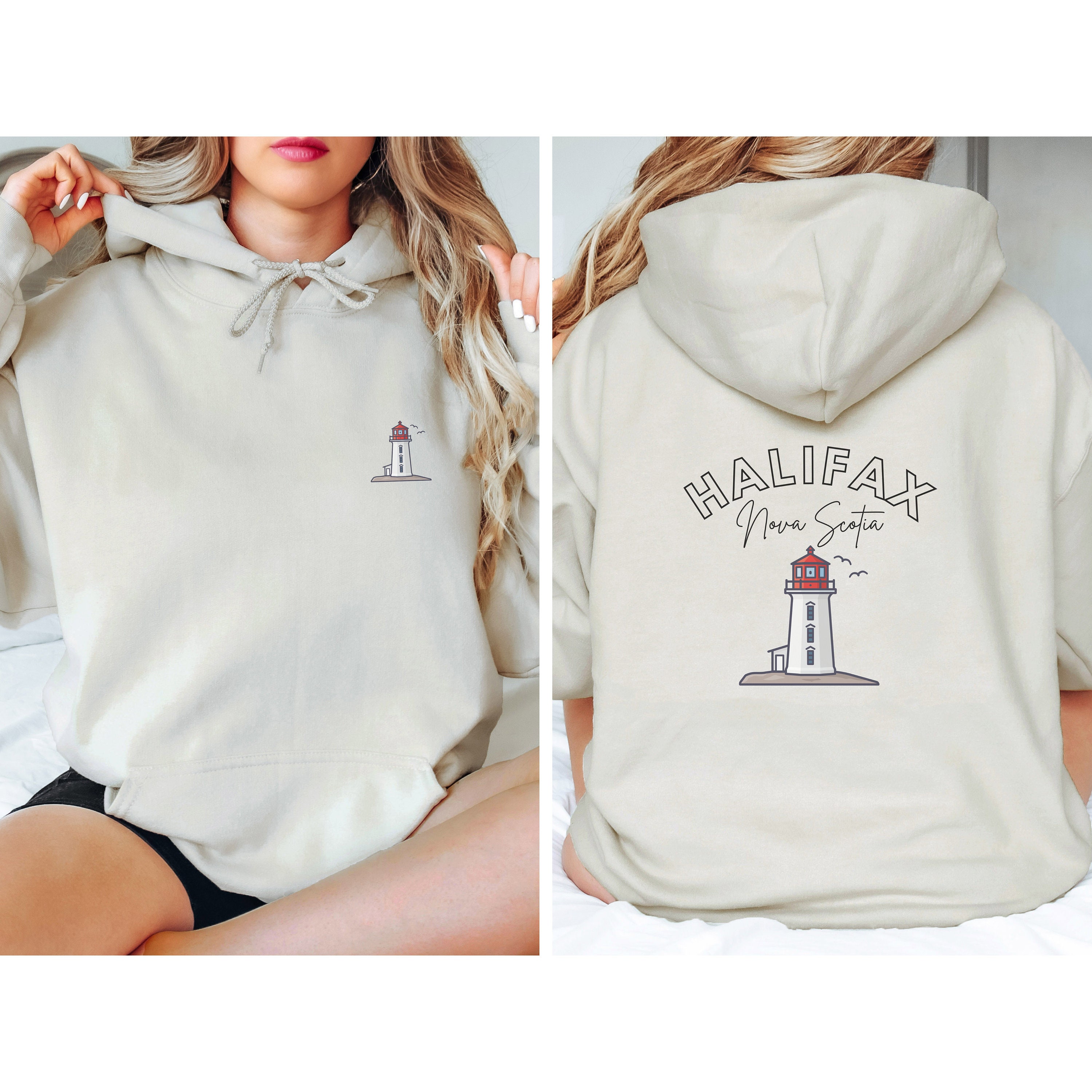 Halifax Nova Scotia Lighthouse Hoodie, Beach Sweatshirt, Lighthouse ...