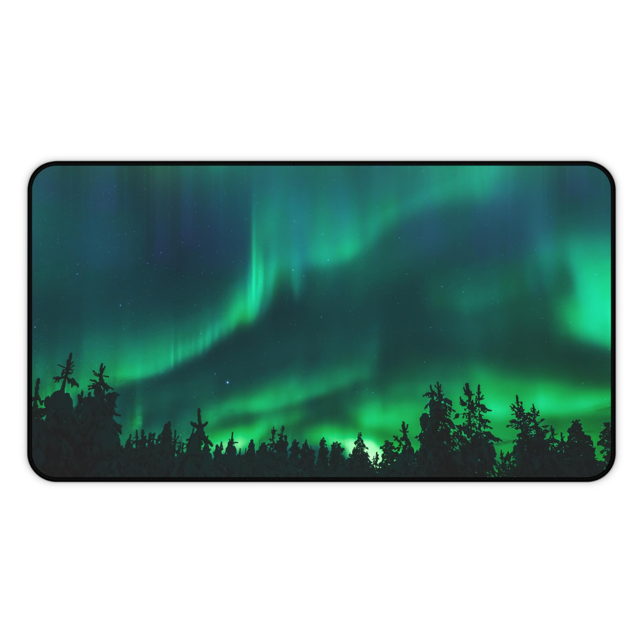 Aurora Borealis Desk Mat, Northern Lights Mouse Pad, Galaxy Desk ...