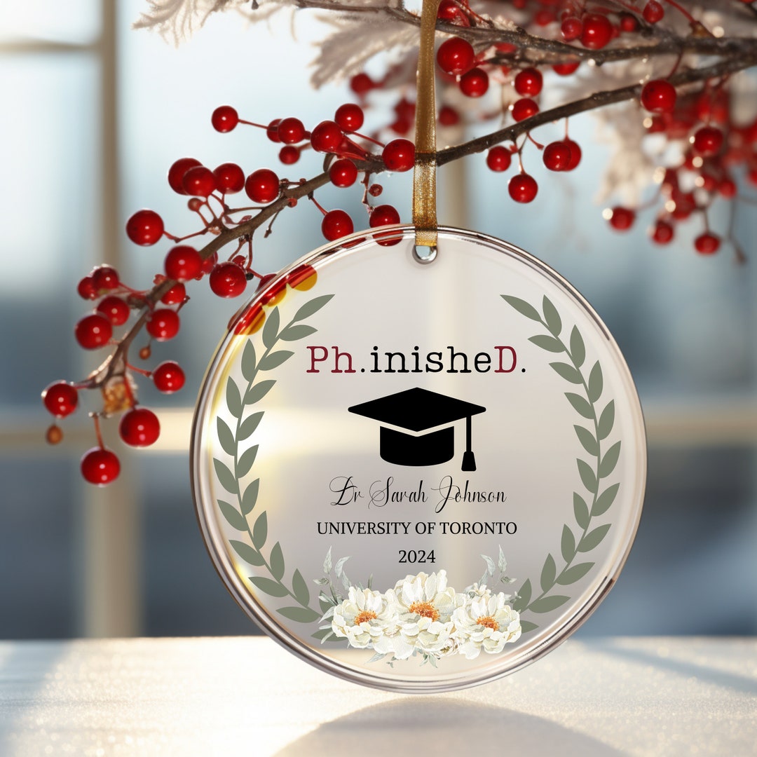 Phd Ornament, Phd Grad Gift, Phd Graduation Ornament, Gifts for Her ...