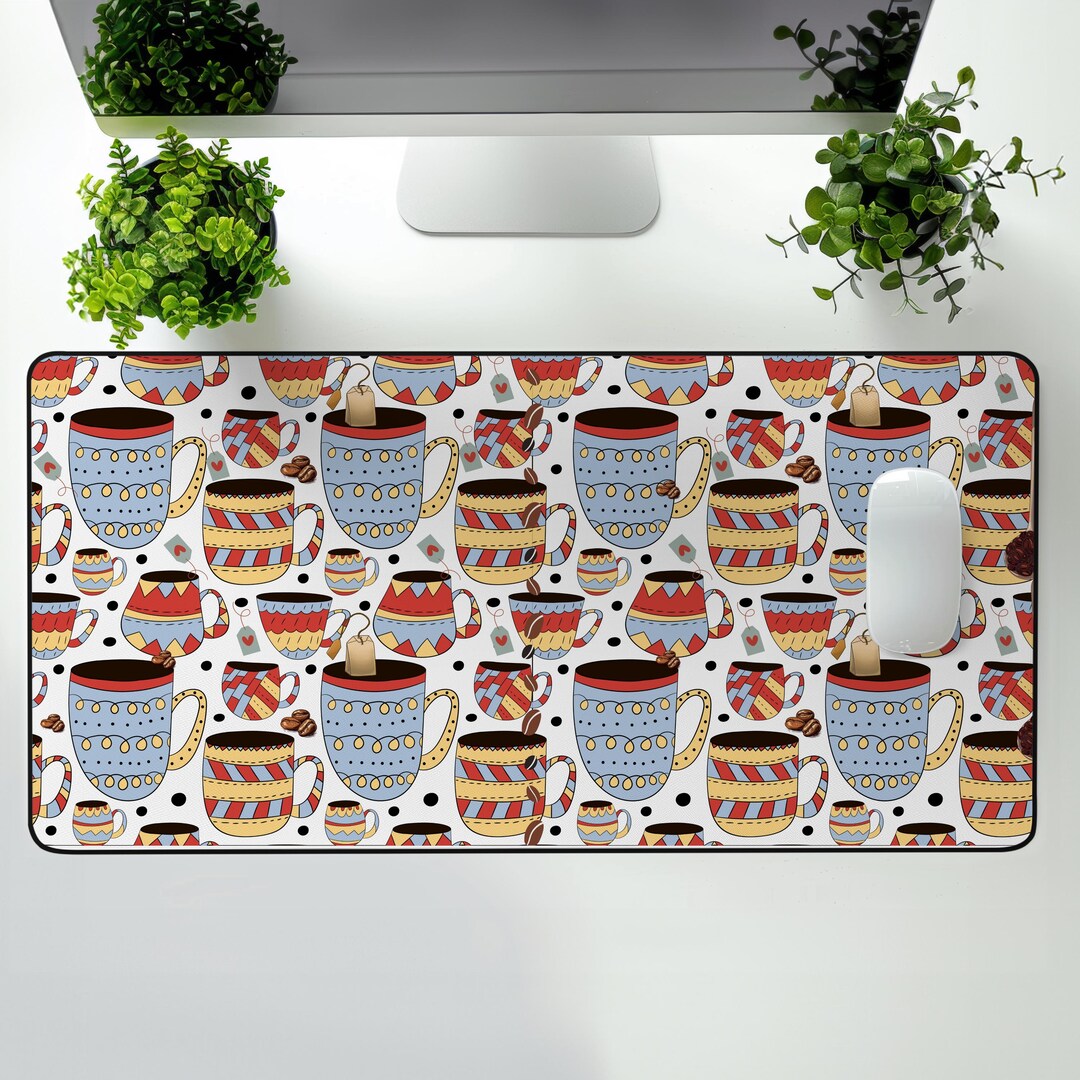Cottagecore Desk Mat, Tea, Coffee Desk Mat, Office Decor, Cute Mousepad ...