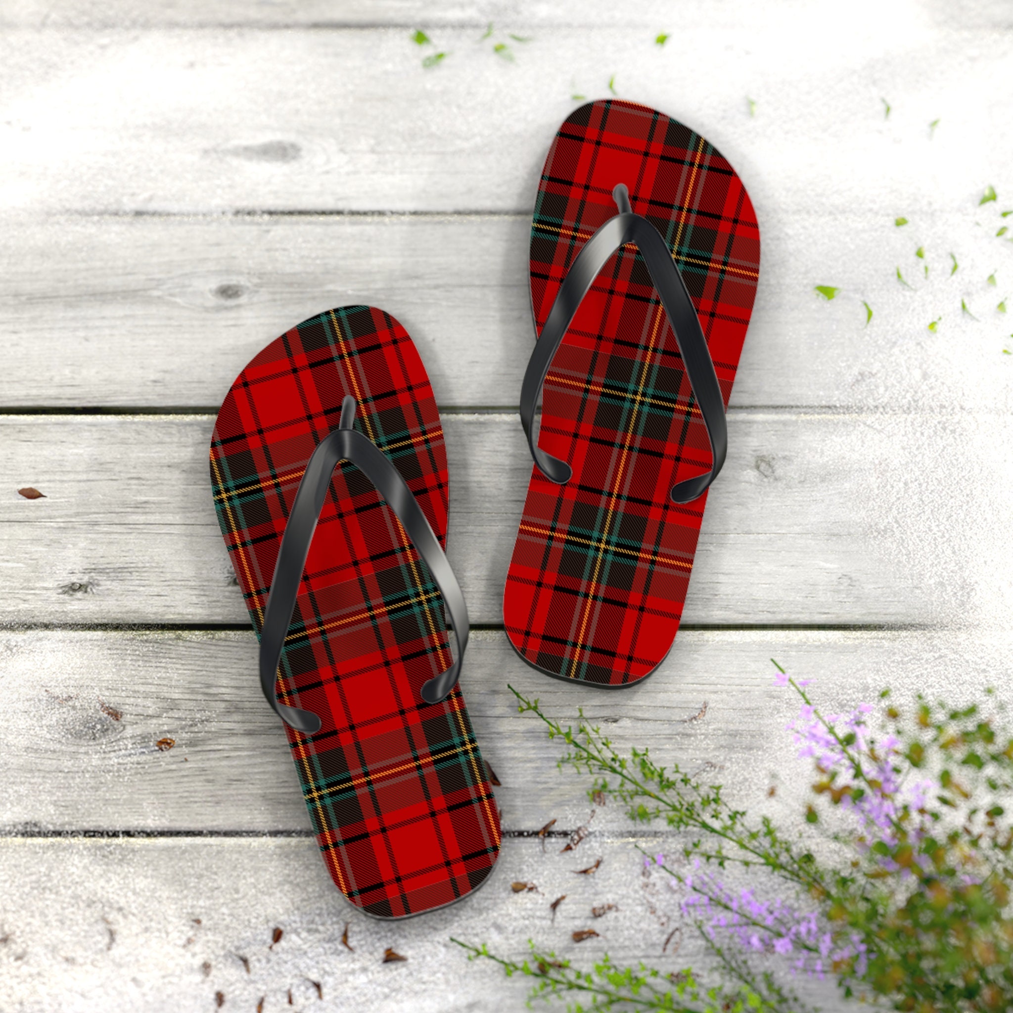 Plaid Flip Flops, Summertime Flip Flops, Gifts for Mom, Flip Flops ...