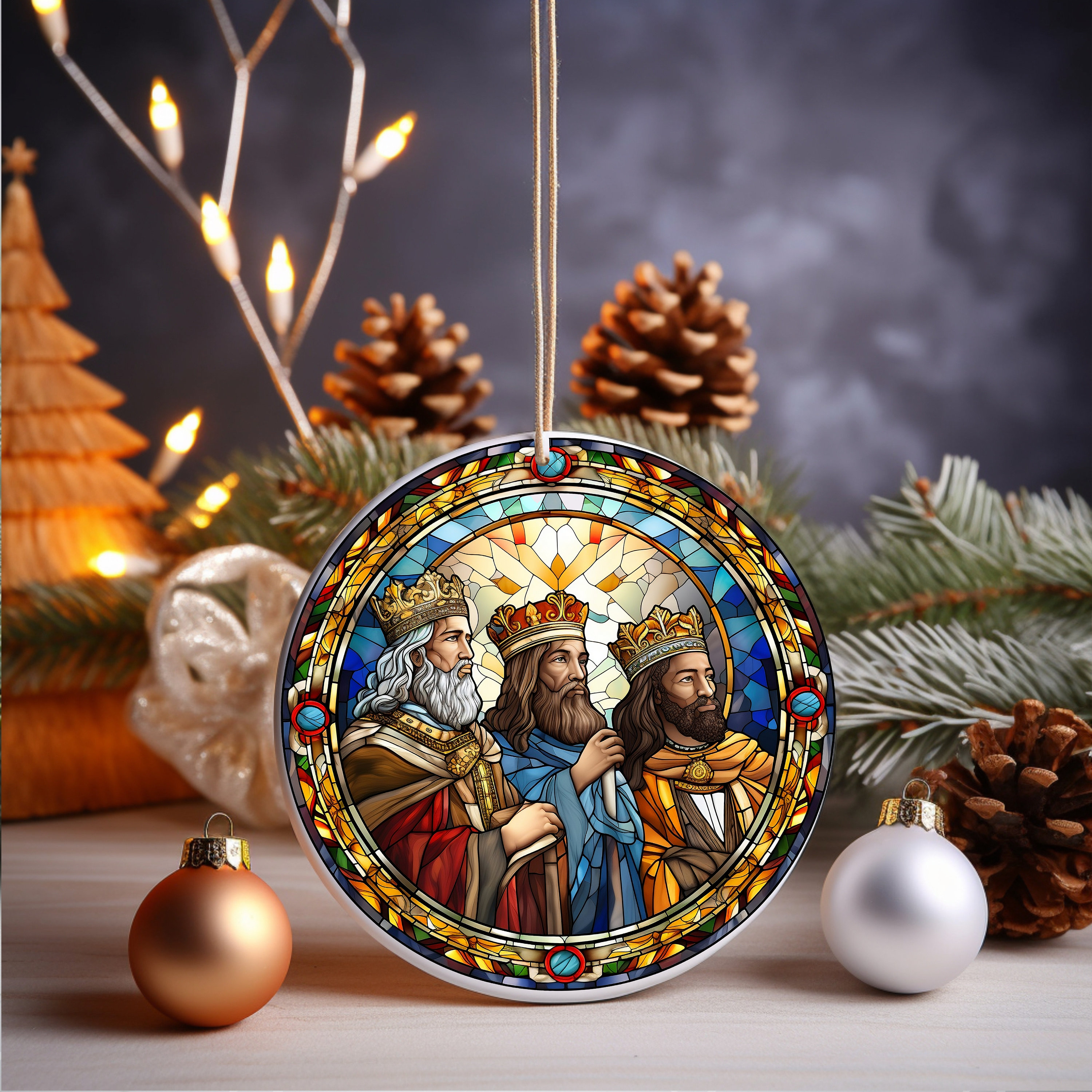 Three Kings Christmas Ornament, Merry Christmas, Nativity Scene ...