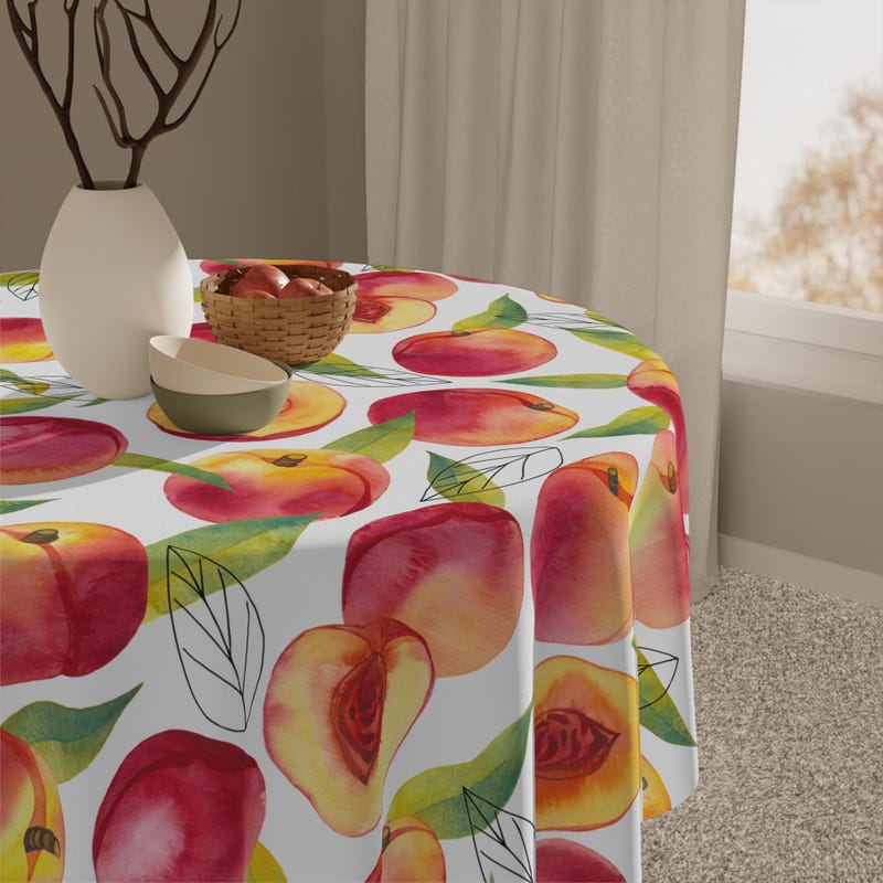 Peach Tablecloth - Etsy