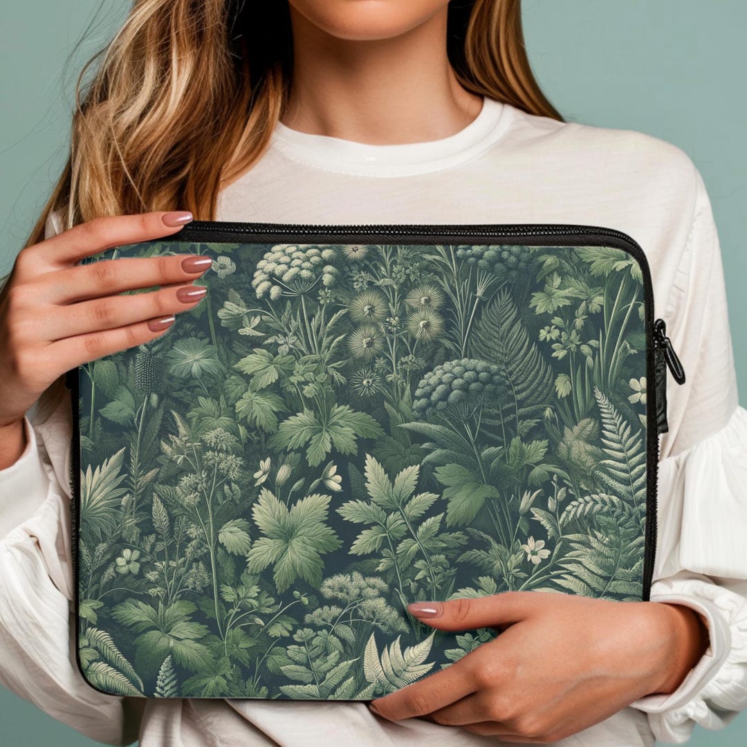Ferns Laptop Sleeve, Botanical Computer Case, Nature Laptop Case ...