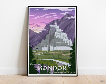 Gondor Travel Poster - Etsy