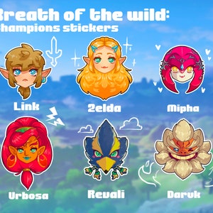 The Legend of Zelda: Breath of the Wild Sticker Set - Etsy