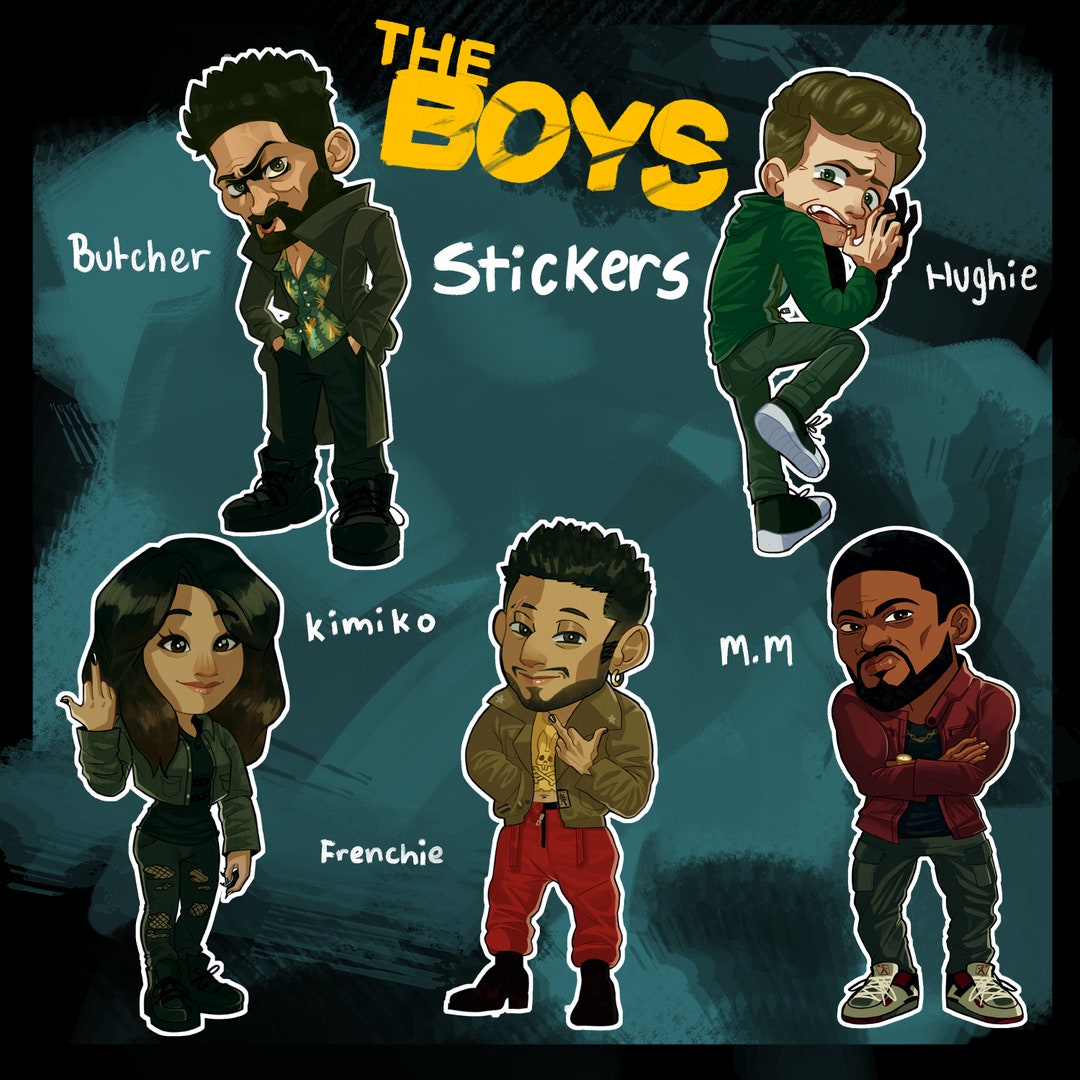 THE BOYS Sticker Set the Boys Billy Butcher, Hughie Campbell , Frenchie ...