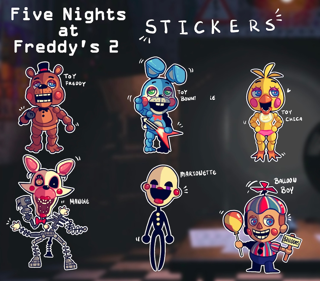 FNAF Five Nights a Freddys 2 Sticker Set - Etsy