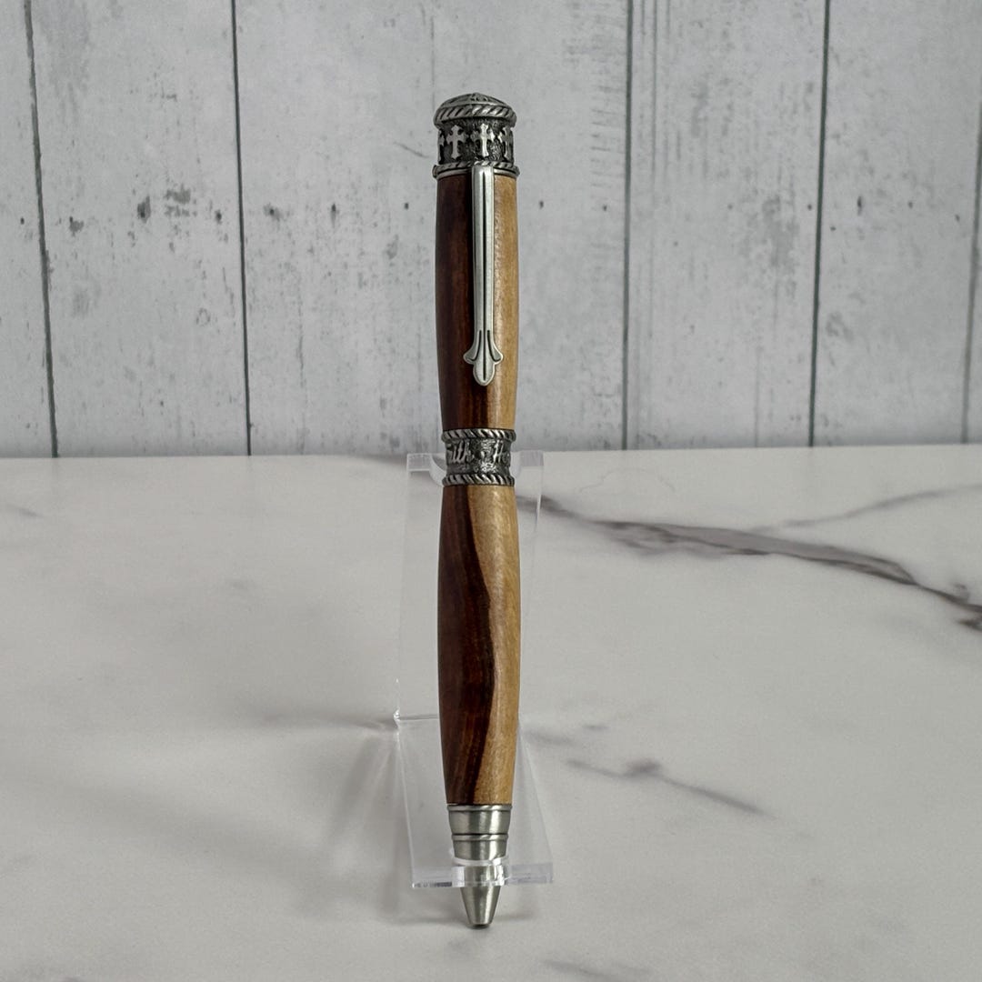 Hand Turned Kingswood Wood, Faith Hope Love Christianity Pen - Etsy
