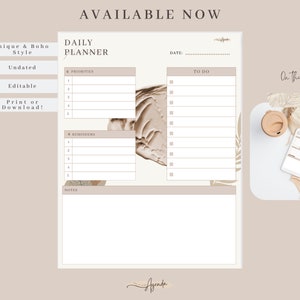 Downloadable Planner to Do List Template Aesthetic Planner Editable to ...