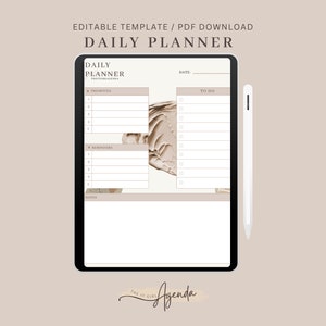 Downloadable Planner to Do List Template Aesthetic Planner Editable to ...