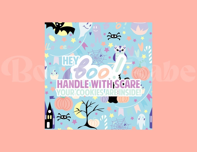 DIY Cookie Kit Instructions, Halloween DIY Cookie Kit Printable, Cookie ...