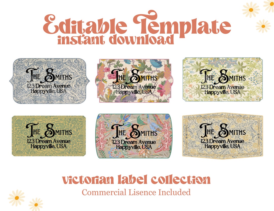Victorian Shipping Labels, Vintage Shipping Labels, Victorian Address ...