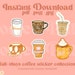 Fall Coffee Stickers, Love Coffee Stickers, Coffee Stickers, Iced ...