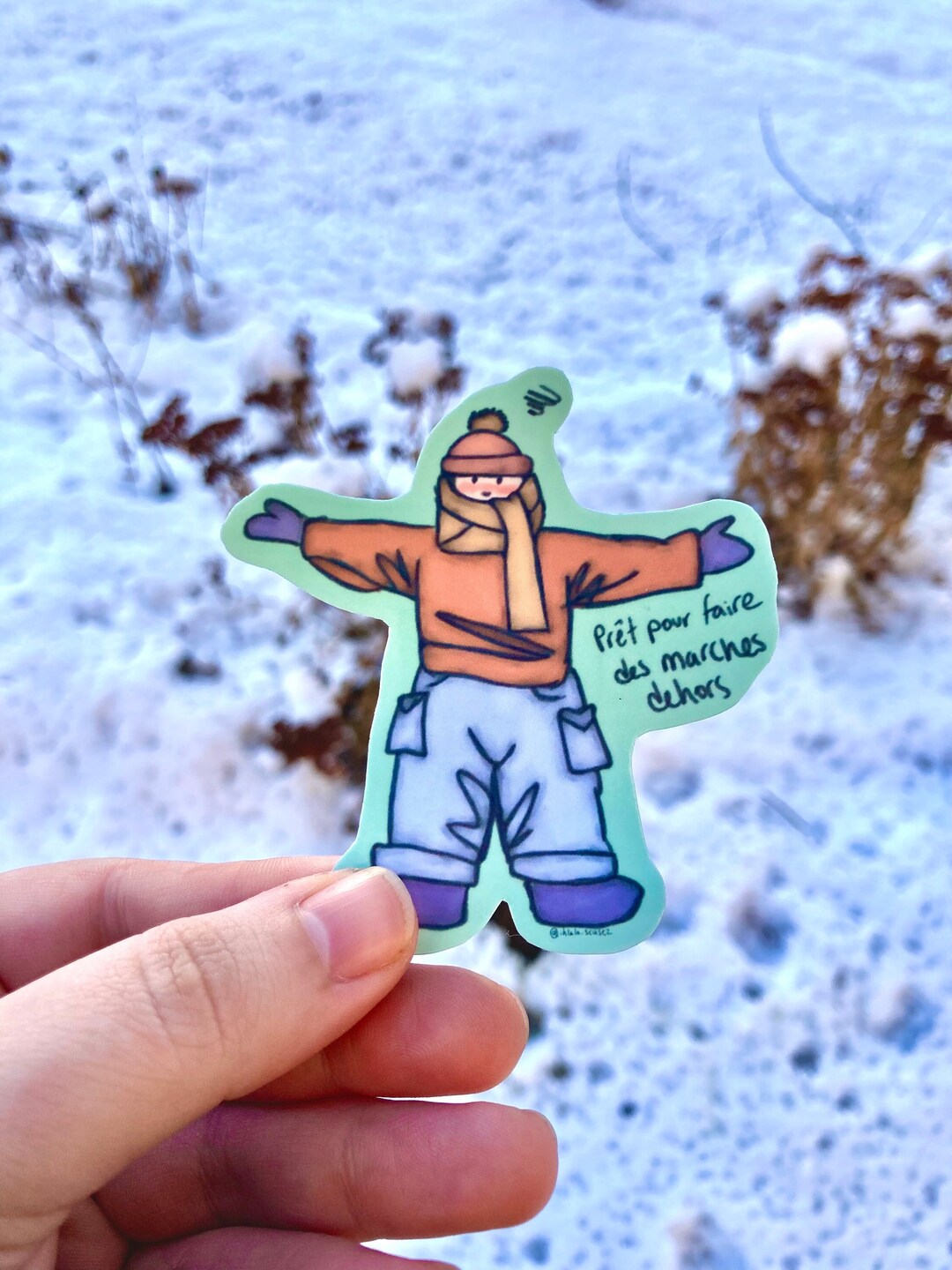 Snow Day Sticker Cute Winter Sticker Winter Decorative Sticker Cold ...