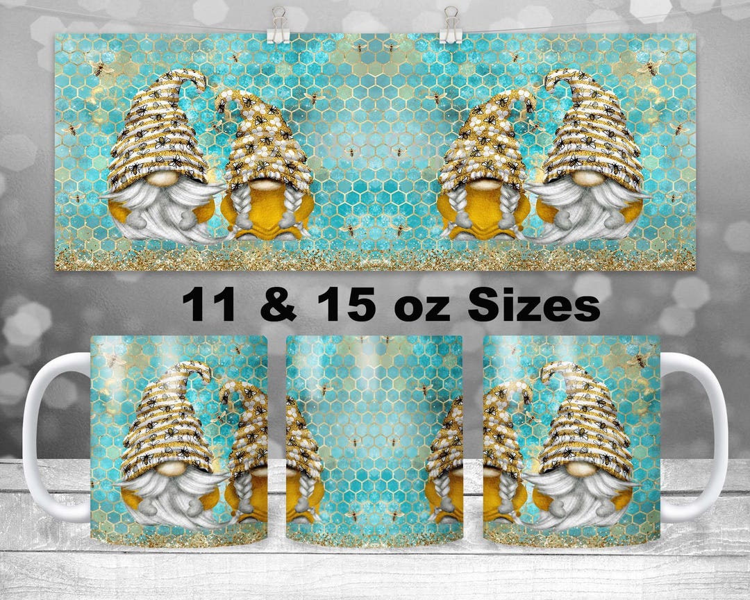 11 and 15oz Mug Design PNG, Beekeeper Sublimation Design, Full Wrap ...