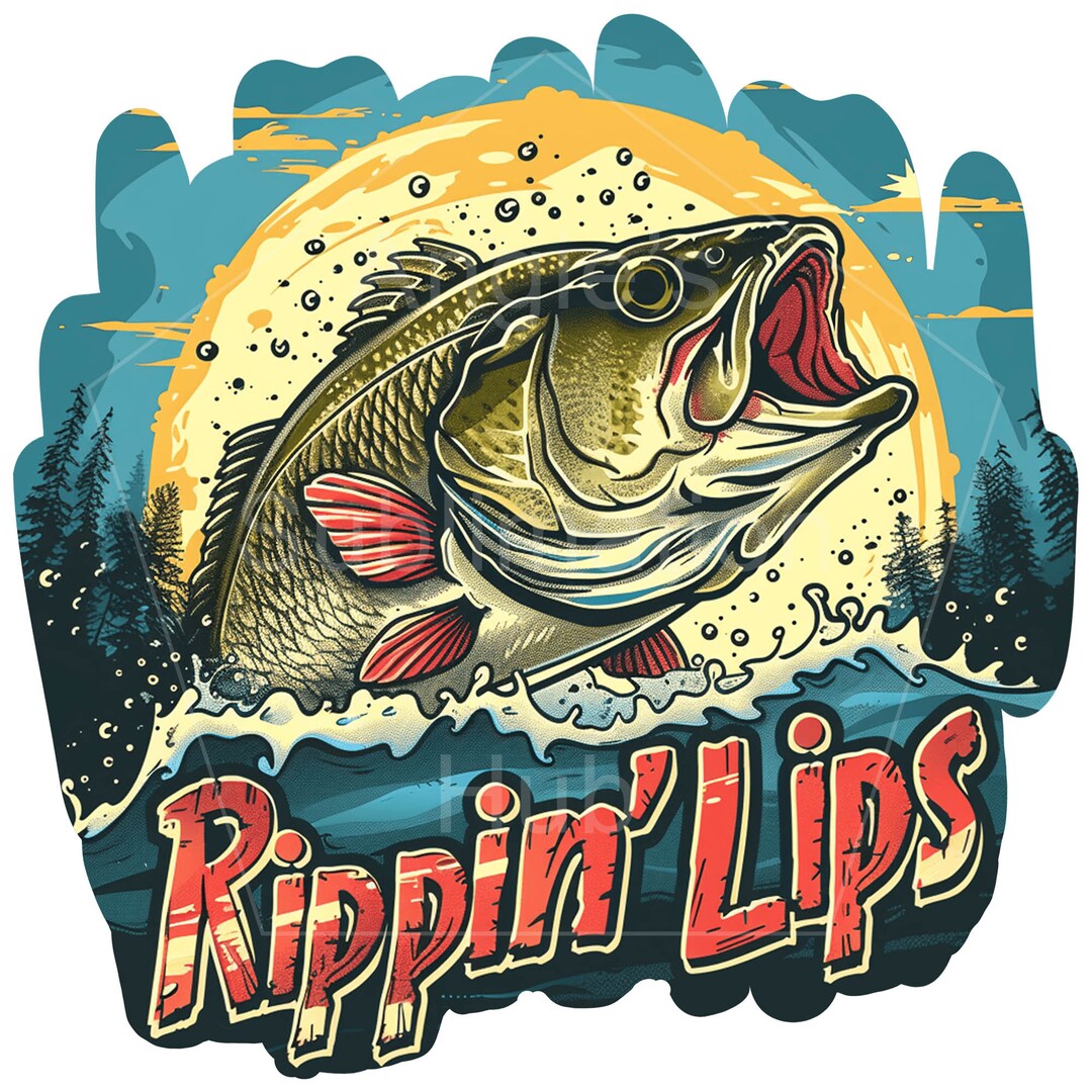 Rippin Lips Bass Fishing PNG, Instant Download Sublimation T-shirt ...