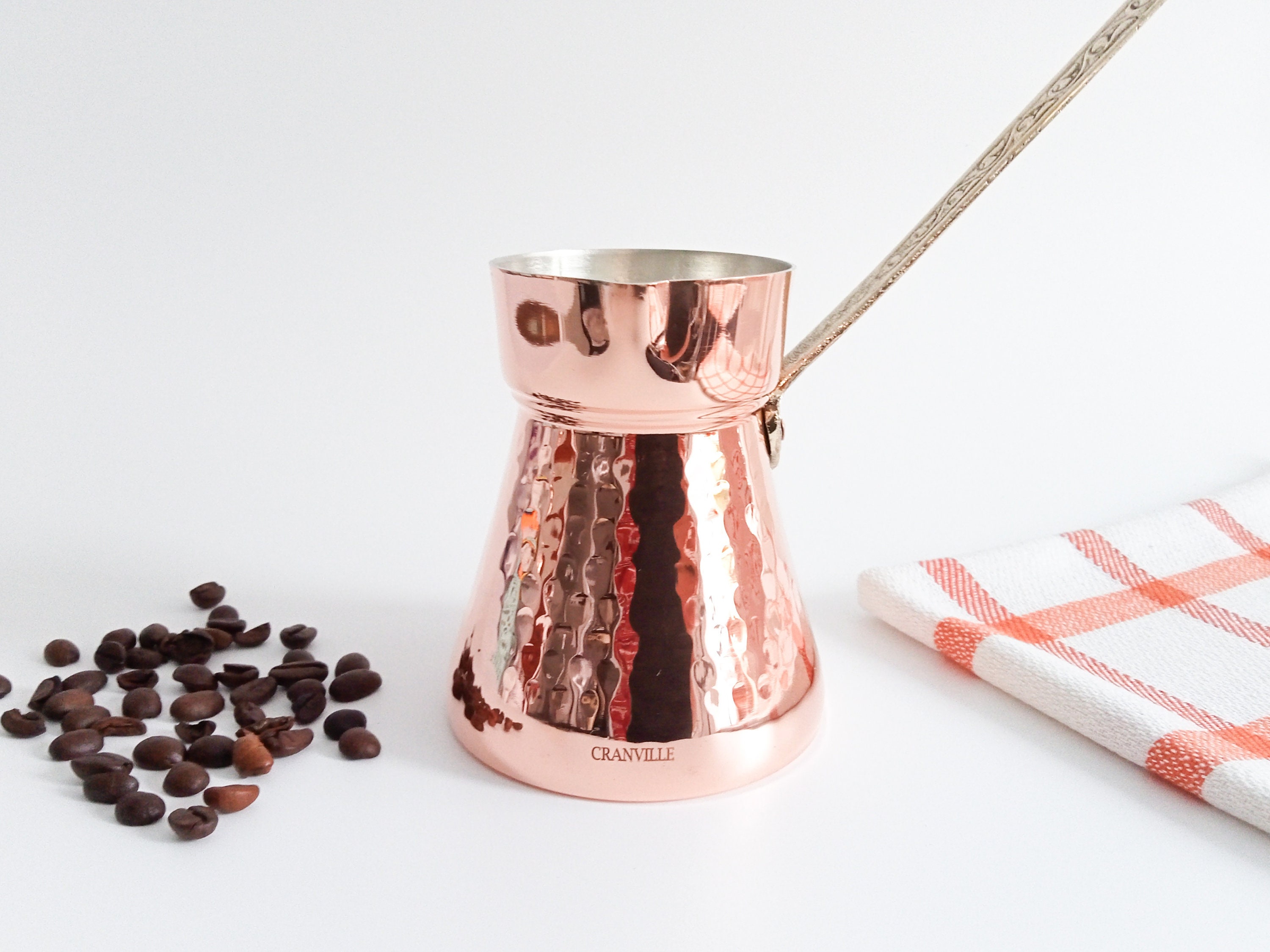 Copper Coffee Maker, 100gr Turkish Coffee Included, Stovetop Coffe Pot ...