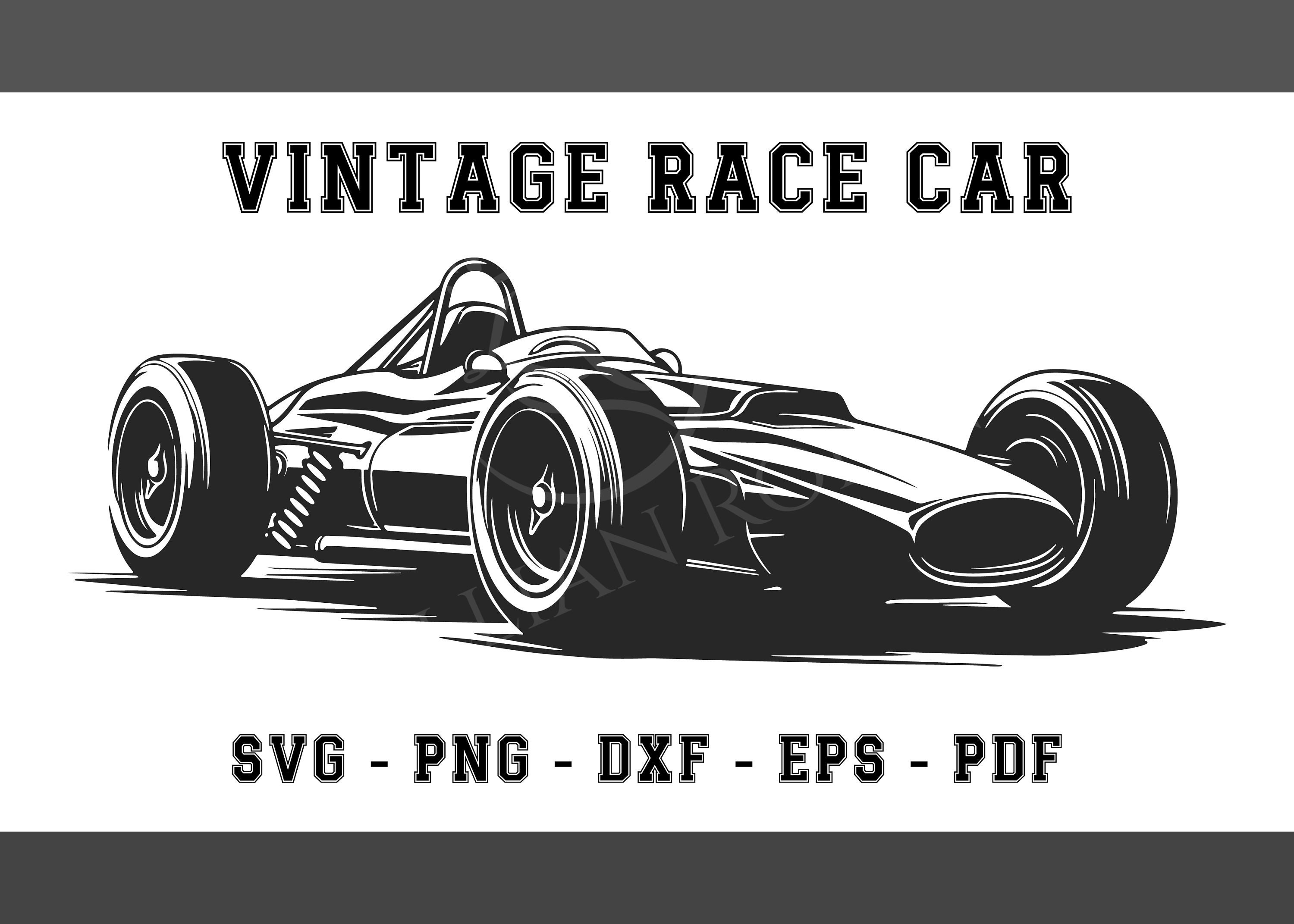 Vintage Race Car SVG, Cutting Machine DXF, Father's Day Tshirt Transfer ...