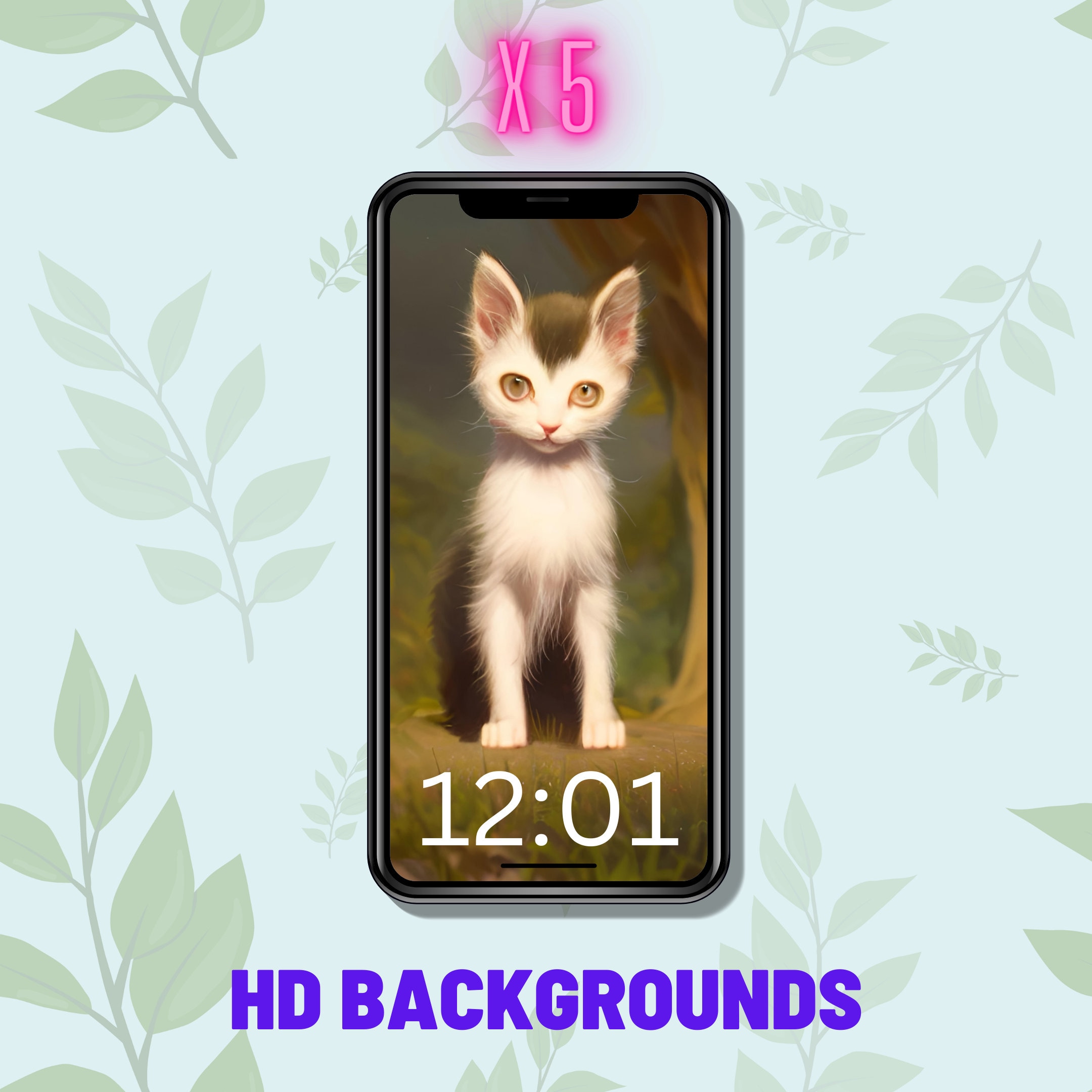 Cat Kitten Phone Wallpaper, iPhone Android HD Wallpaper, Animal Big Cat ...