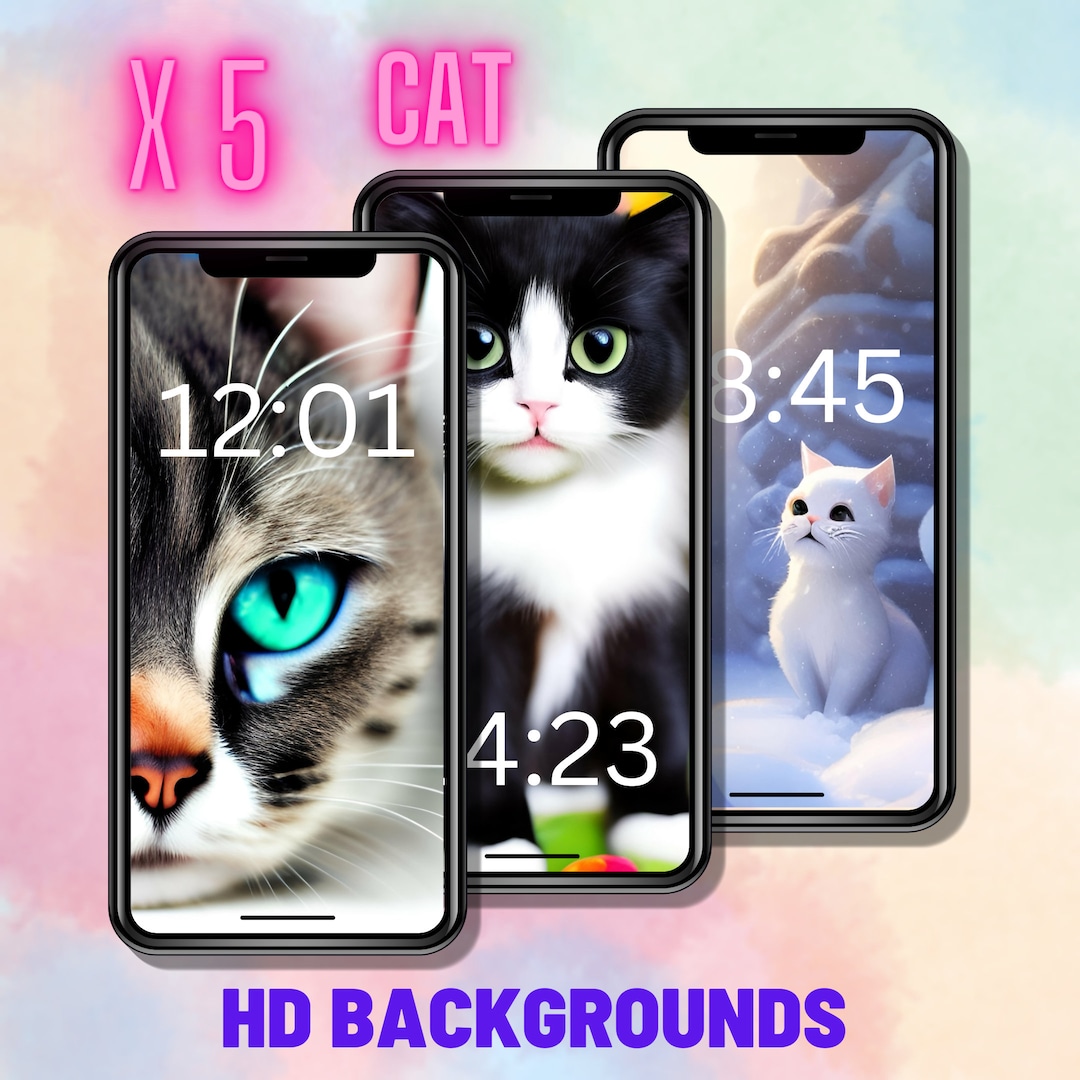 Cat Kitten Phone Wallpaper, iPhone Android HD Wallpaper, Animal Big Cat ...