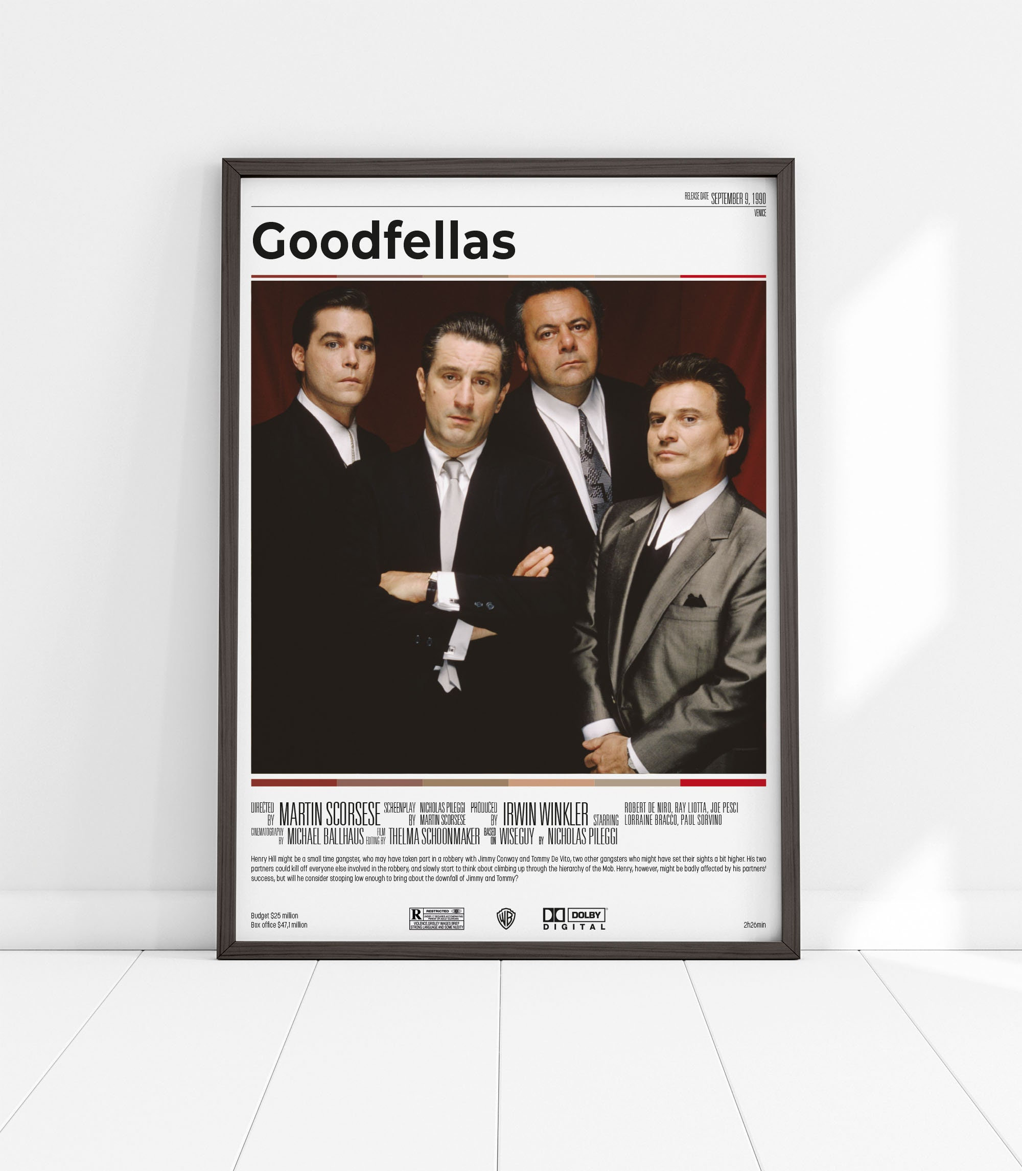 Goodfellas Movie Poster | Robert De Niro Ray Liotta Joe Pesci