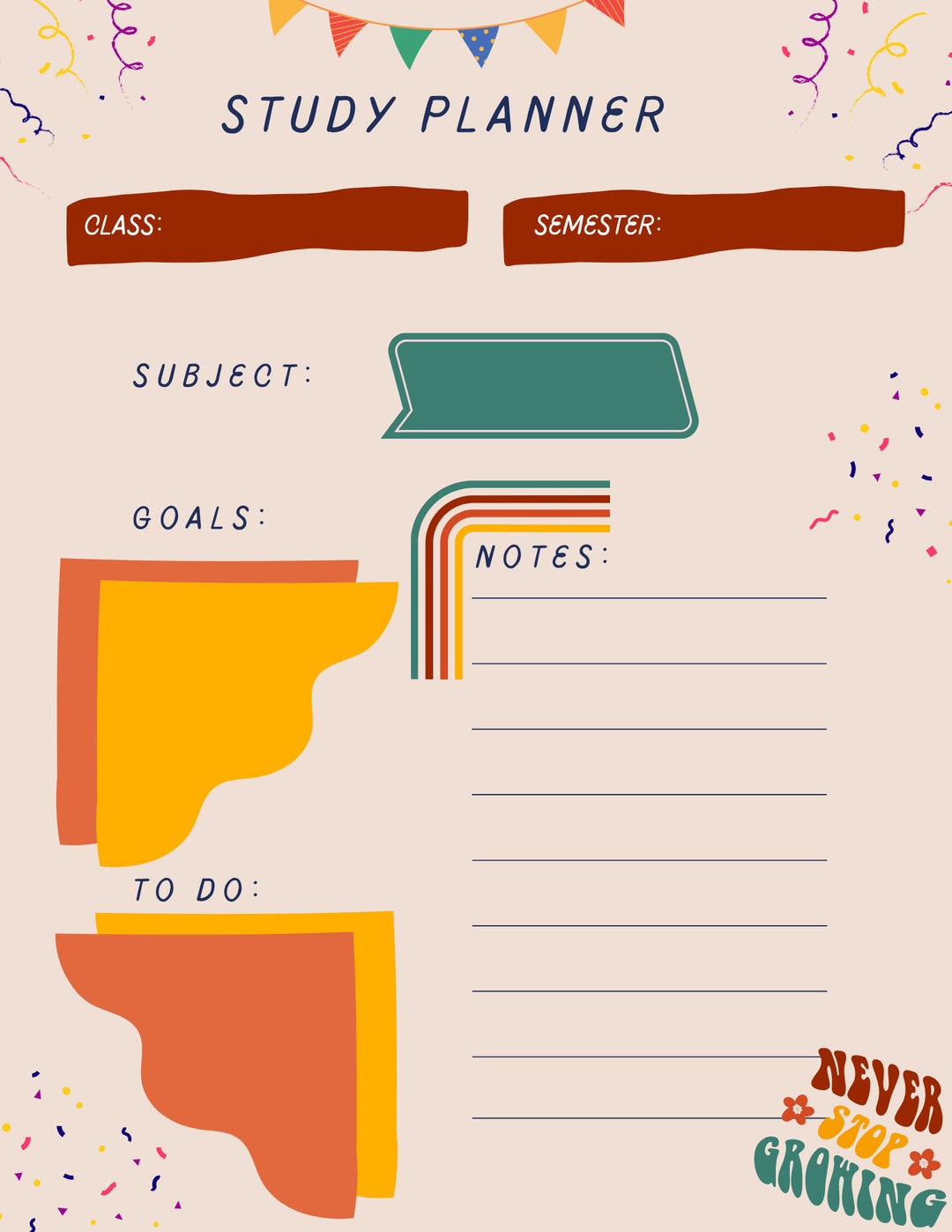 Daily to Do List Printable, Daily Student Planner, Instant Download ...