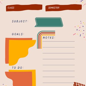 Daily to Do List Printable, Daily Student Planner, Instant Download ...