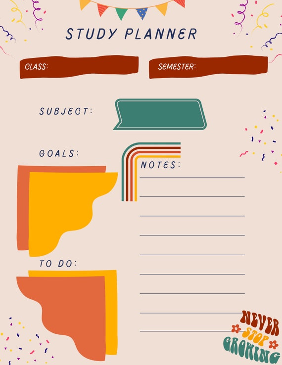 Daily to Do List Printable Daily Student Planner Instant - Etsy