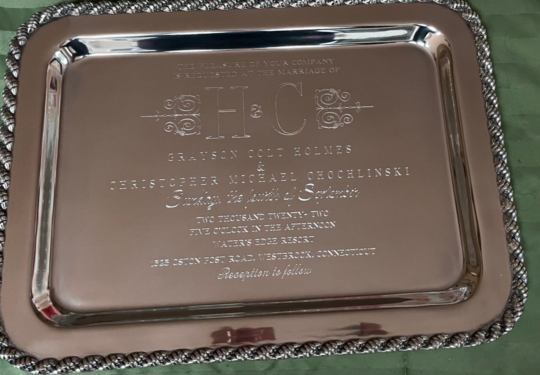 Wedding Tray Engraved Tray Perfect Wedding Gift Rectangular - Etsy