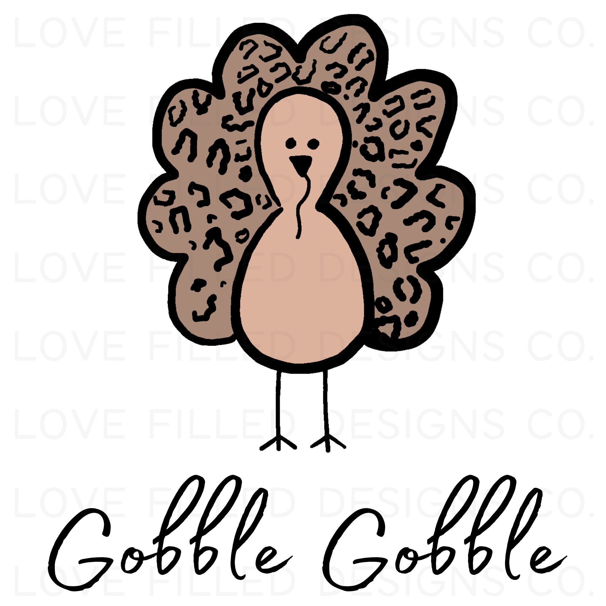 Thanksgiving Turkey SVG, Cheetah Print Thanksgiving PNG, Commercial Use ...