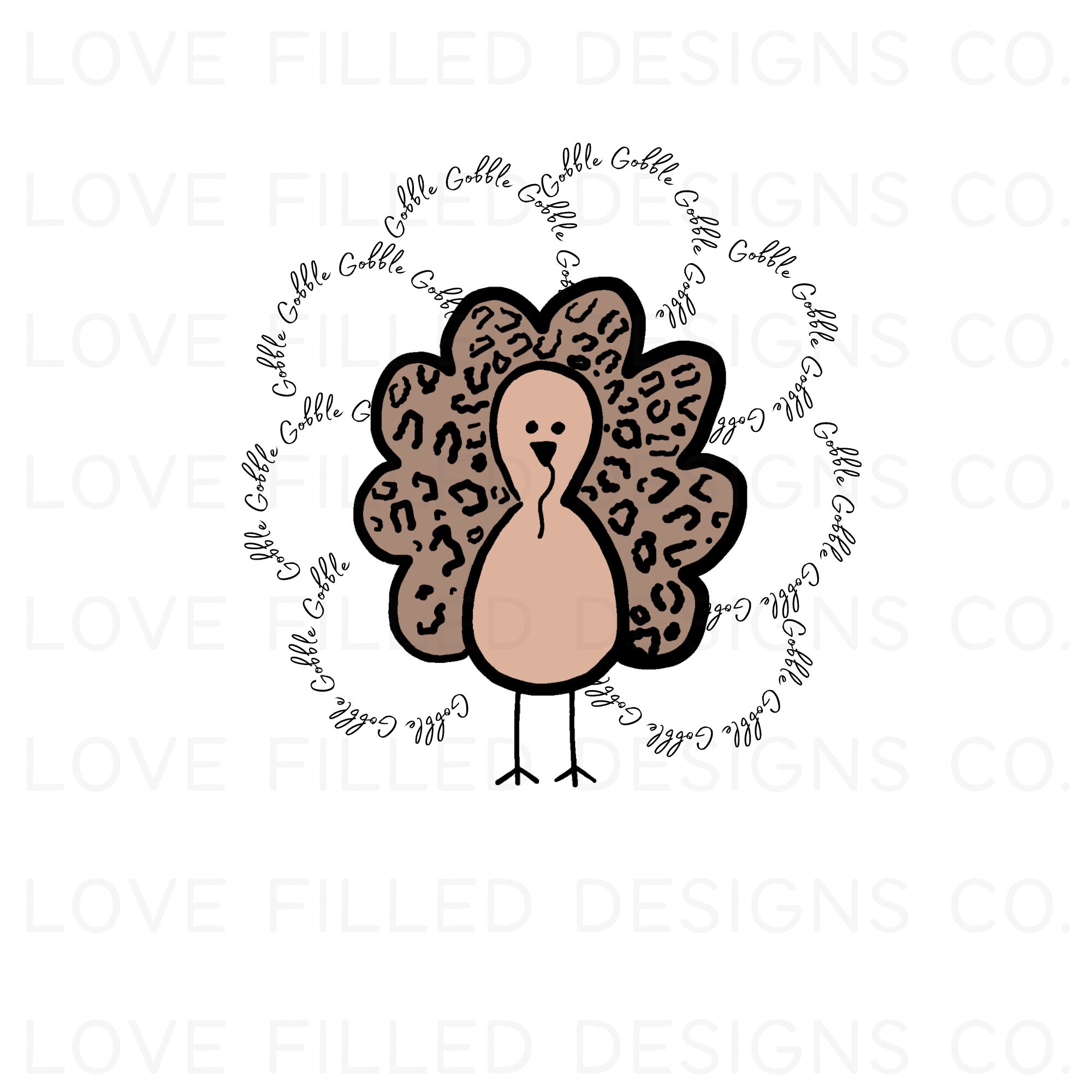 Thanksgiving Turkey SVG, Cheetah Print Thanksgiving PNG, Commercial Use ...