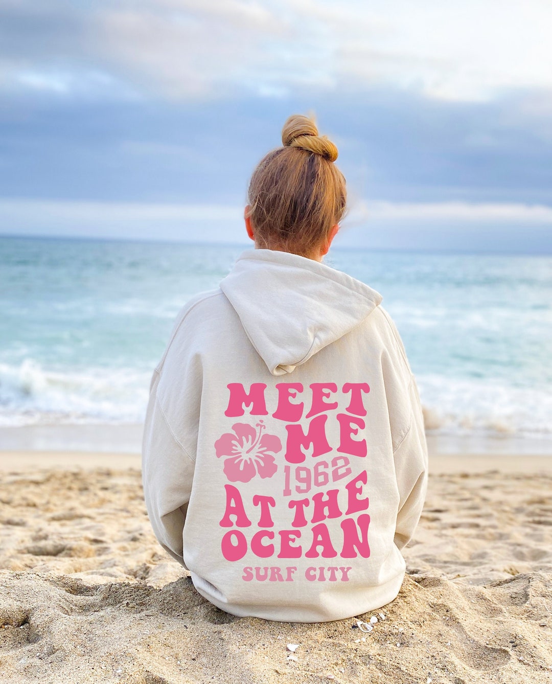 Trendy Hoodie Ocean Beach Tumblr, Meet Me at the Ocean Hoodie, Coconut ...