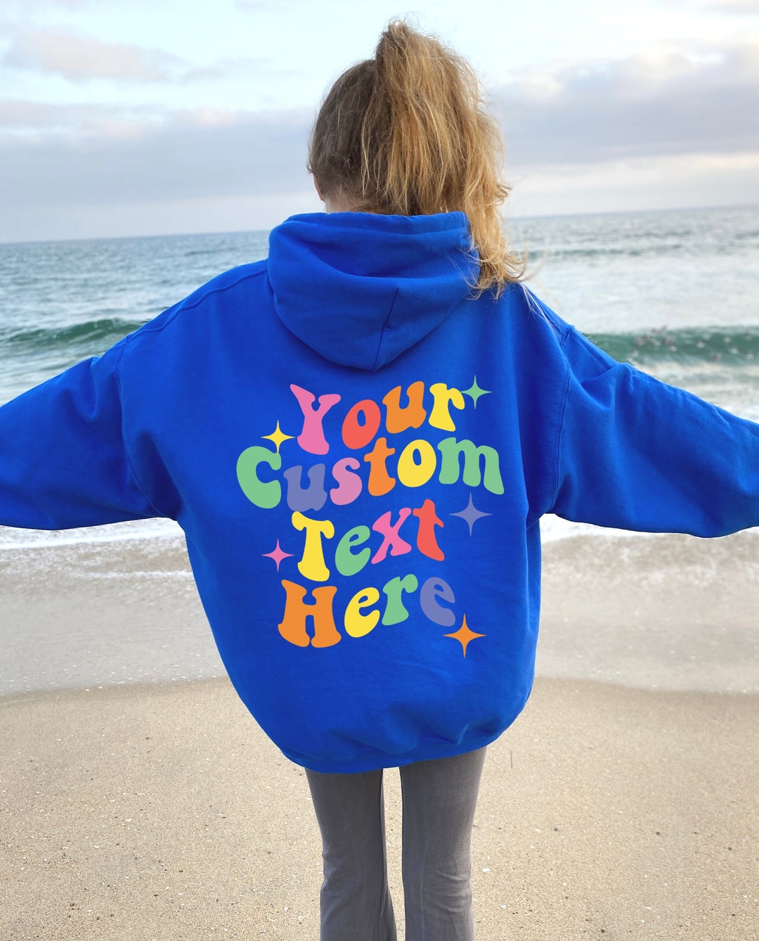Custom Groovy Trendy Text Hoodie Gift, Aesthetic VSCO Hoodie, Cute ...