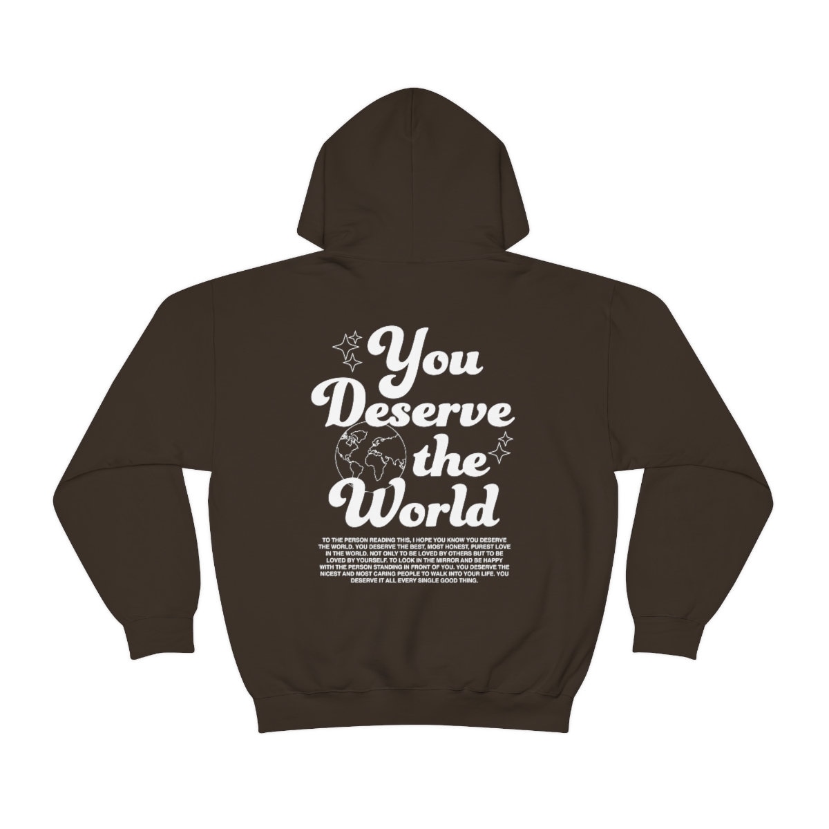 Aesthetic Woman Trendy Hoodie, You Deserve the World Trendy Sweatshirt ...