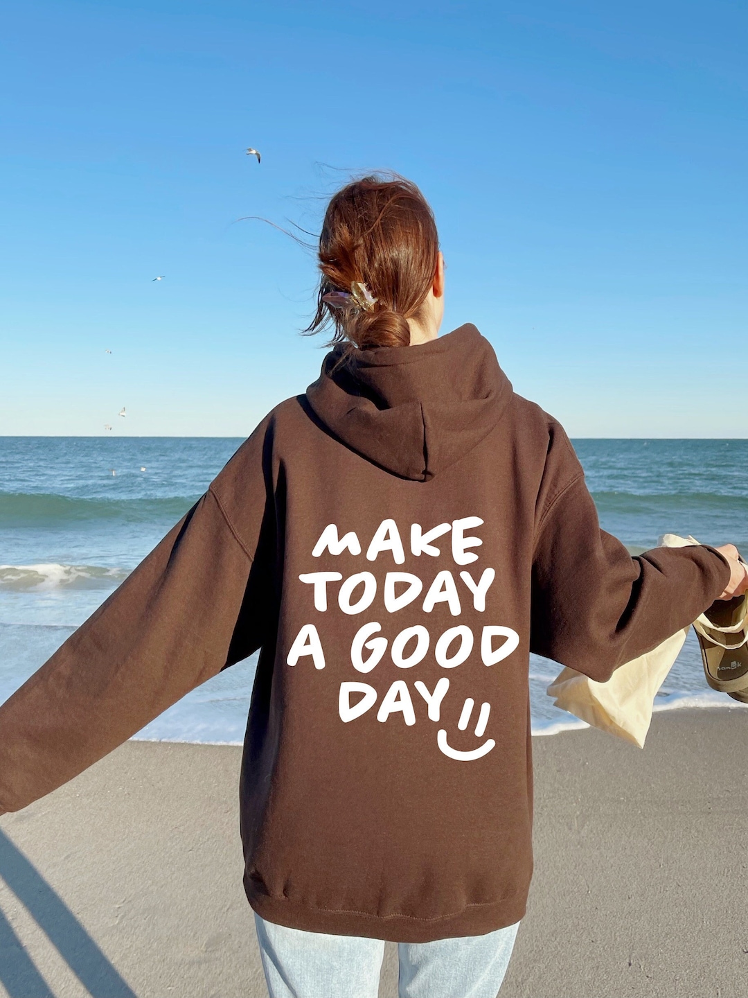 Make Today A Good Day Smiley Hoodie | Trendy Women's Sweatshirt ...