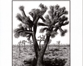 Joshua Tree Drawing - Etsy