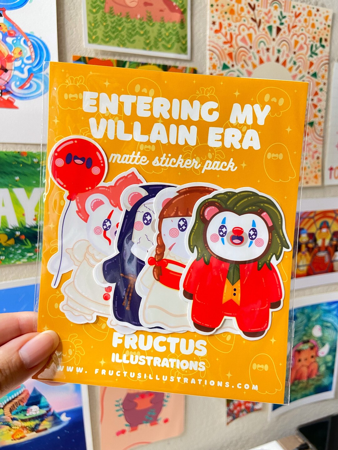 Entering My Villain Era Sticker Pack Pt. 2 Glossy Vinyl Stickers Horror Movie Villains - Etsy