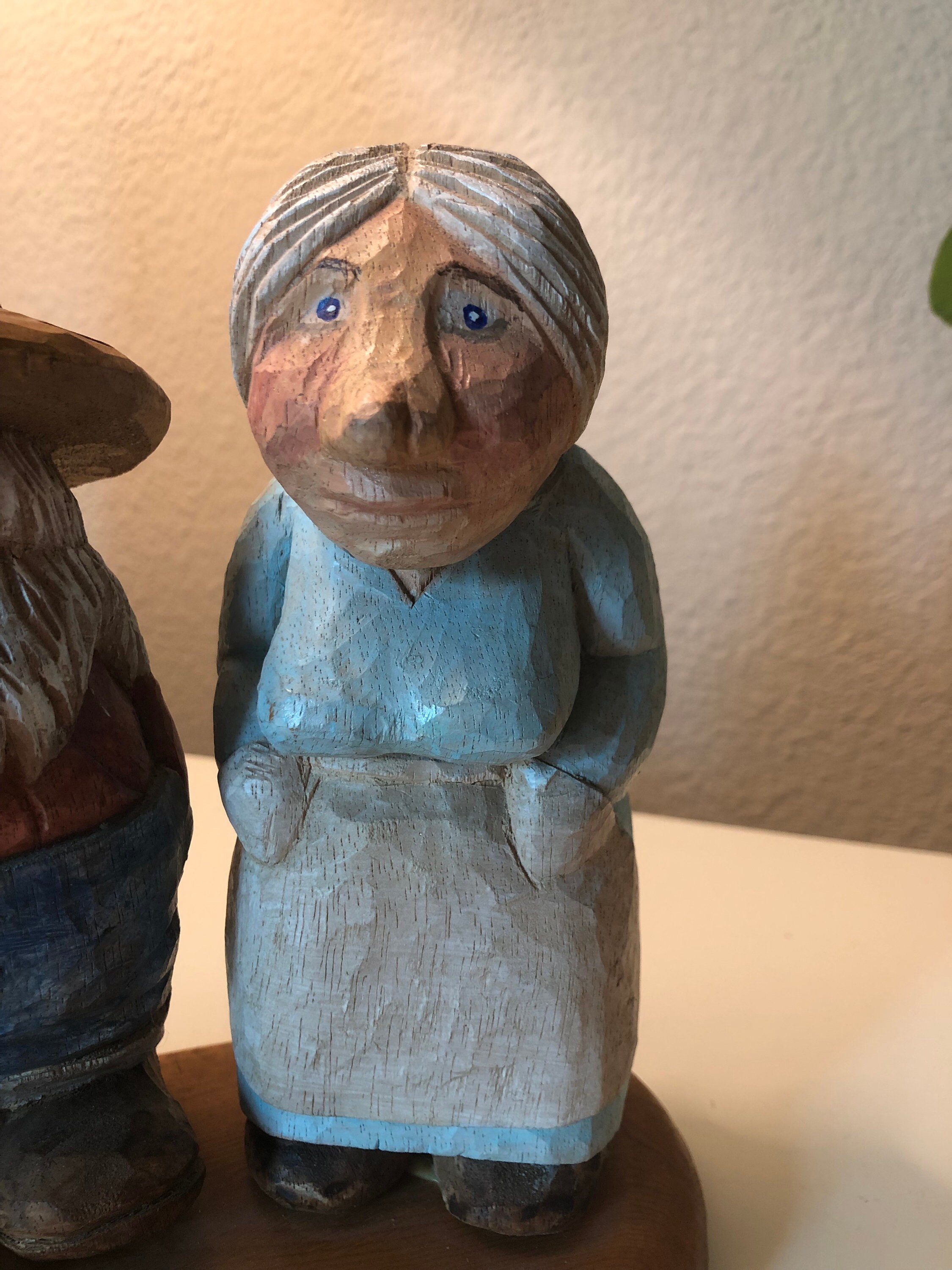 Hand Carved Farmer Couple 5 by Dave Callahan Dated 1993 - Etsy